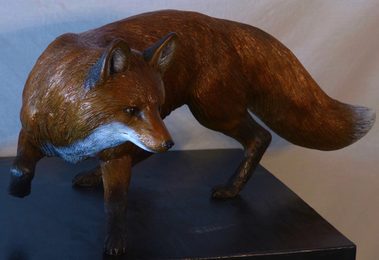 Red Fox Bronze Sculpture | Tom Hjorleifson